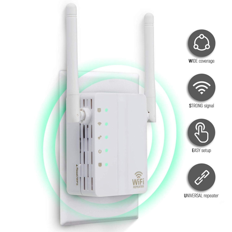 300Mbps Wireless-N Range Extender WiFi Repeater Signal Booster Network ...